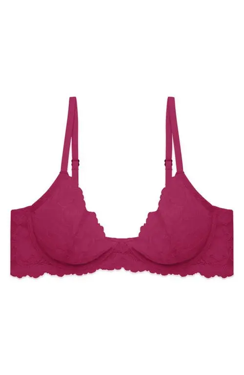 Natori Peony Unlined Lace Underwire Bra - Dark Raspberry