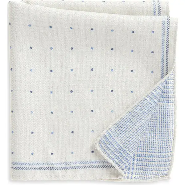 JACK VICTOR Gillis Reversible Silk Pocket Square - Stone
