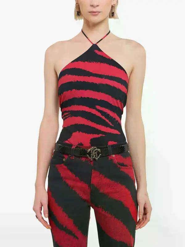 Roberto Cavalli Striped Bodysuit