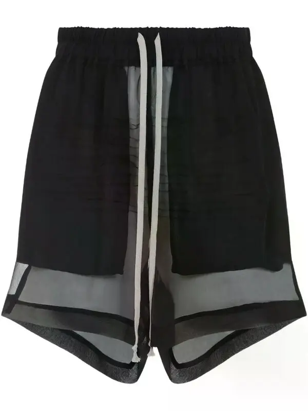 Rick Owens Semi-sheer Shorts - Black