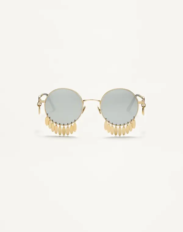 Valentino Garavani Round Frame Sunglasses - Gold/silver