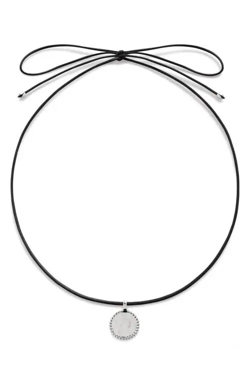 Monica Vinader Deia Pendant Cord Necklace - Sterling Silver