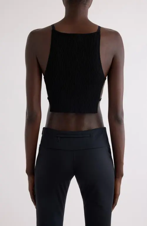 COURREGES Open Side Rib Knit Tank