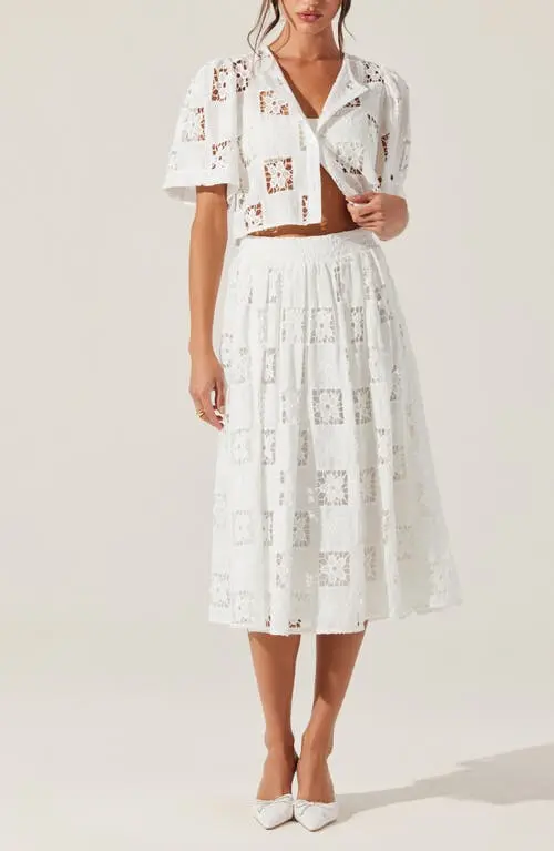 Astr The Label Andolina Lace Midi Skirt