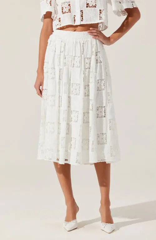 Astr The Label Andolina Lace Midi Skirt