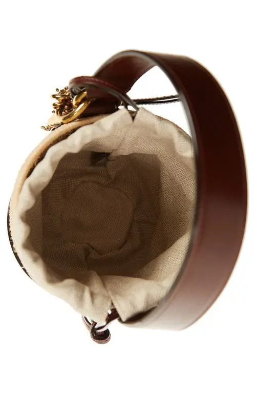 Chloé Small Kerala Straw And Leather Bucket Bag