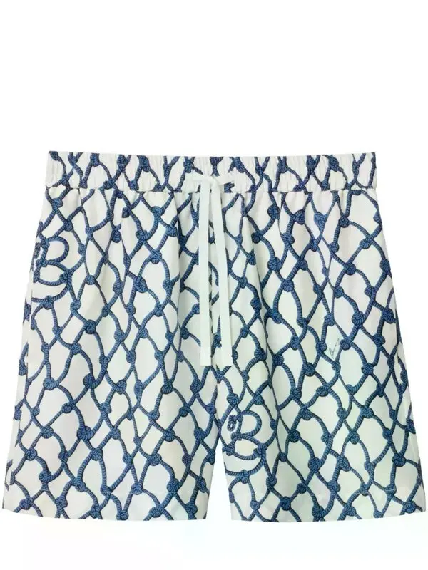 Burberry Knot Silk Shorts - White