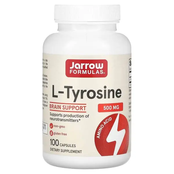 JARROW FORMULAS L-tyrosine 500mg 100 Capsules - One-color