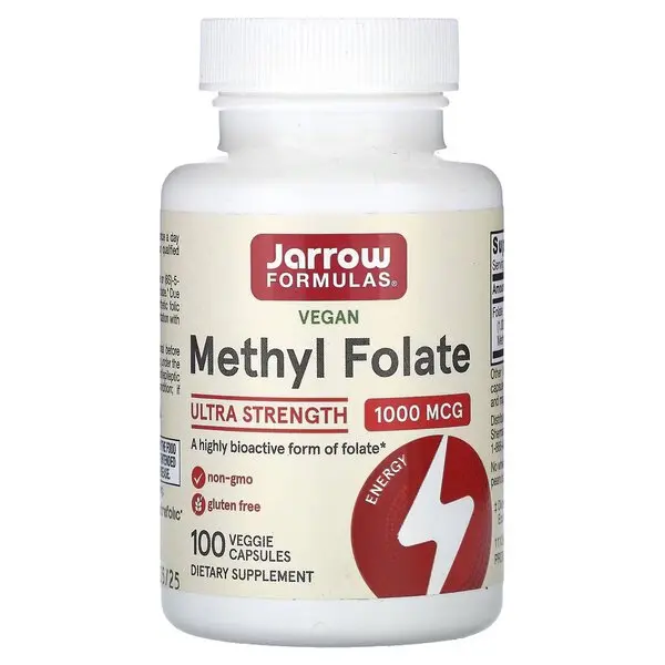 JARROW FORMULAS Methyl Folate 1000mcg 100 Capsules - One-color