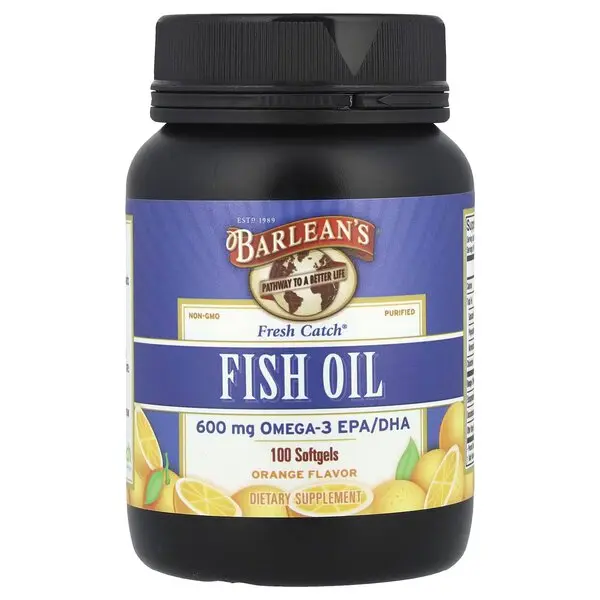 BARLEANS ORGANIC OILS Fresh Catch Fish Oil Orange Flavor - One-color