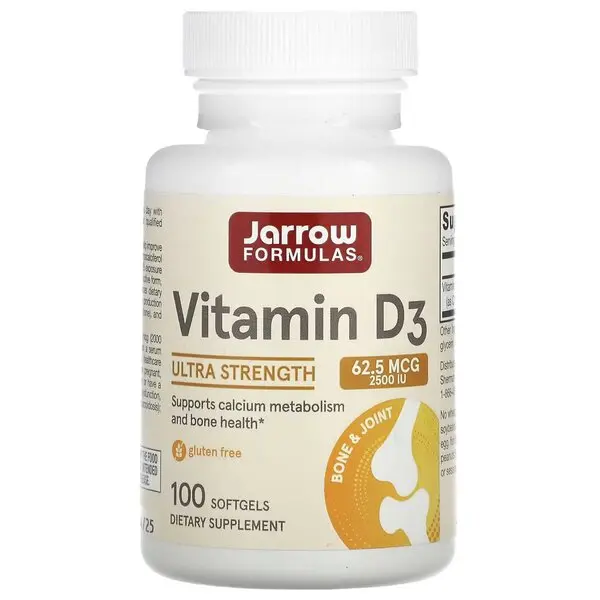 JARROW FORMULAS Vitamin D3 2500iu 100 Softgels - One-color
