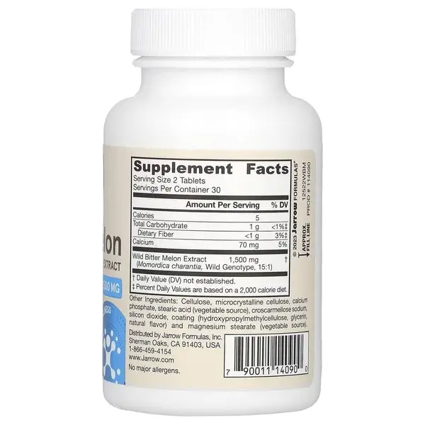 Jarrow Formulas Wild Bitter Melon Extract 750mg 60 Tablets - One-Color