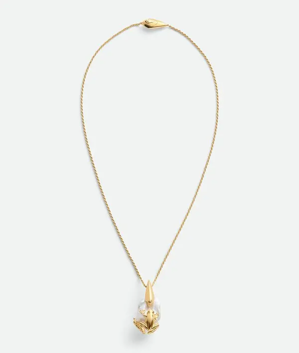 BOTTEGA  VENETA Bottega Veneta Rana Pearl Pendant Necklace - White