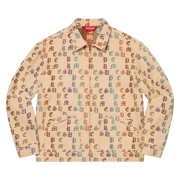 Supreme Gradient Jacquard Denim Work Jacket - Tan