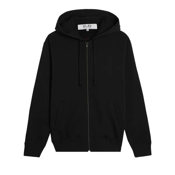 Play Comme Des Garcon Heart Back Emblem Hooded Zip Up