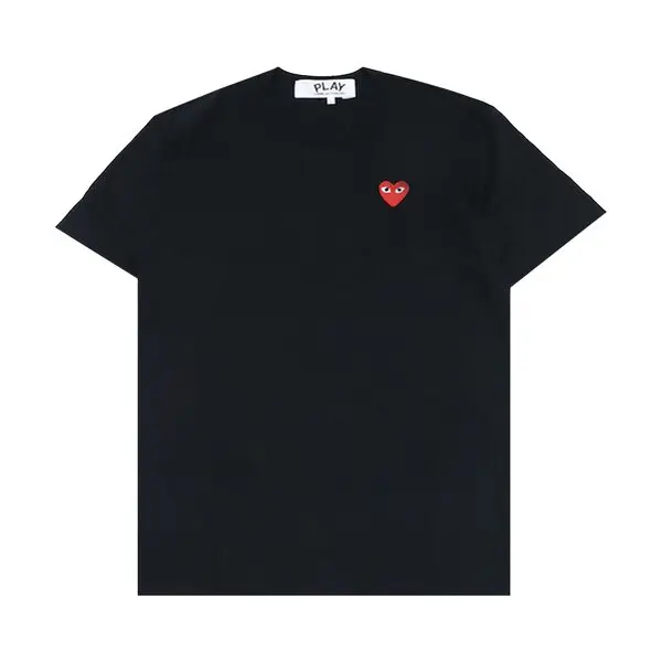 Play Comme Des Garcon Heart Emblem T-shirt - Black
