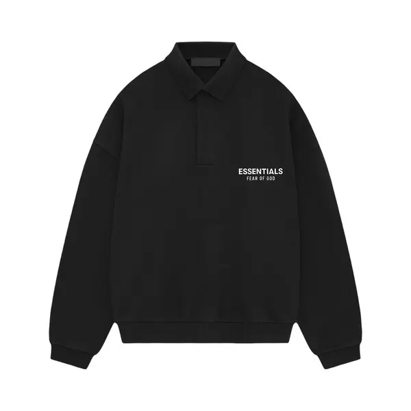 Fear Of God Fleece Polo - Black