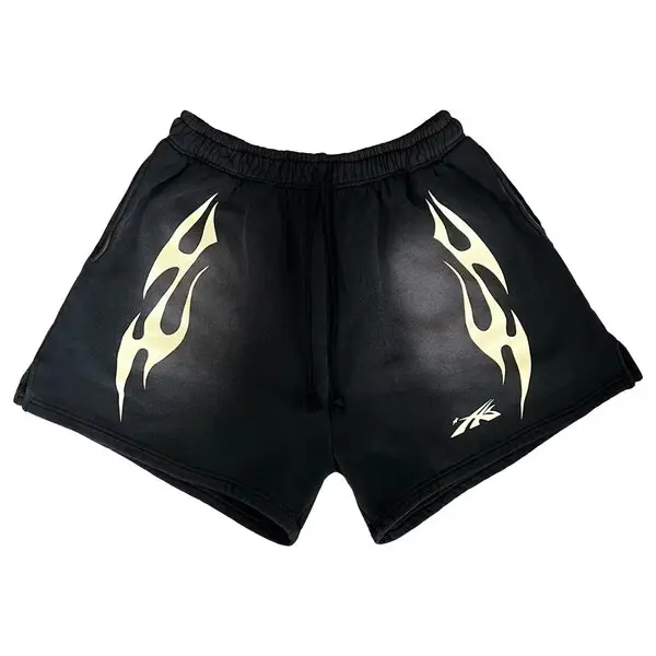 HELLSTAR Sports Flame Shorts - Black