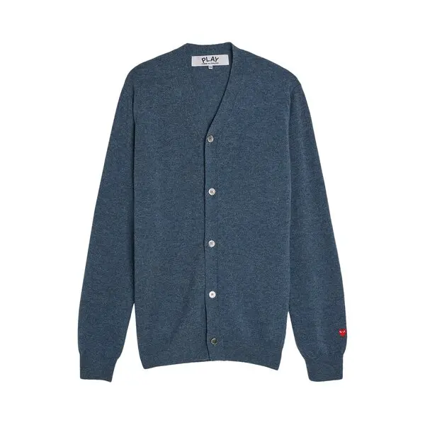 Play Comme Des Garcon Small Heart Cardigan
