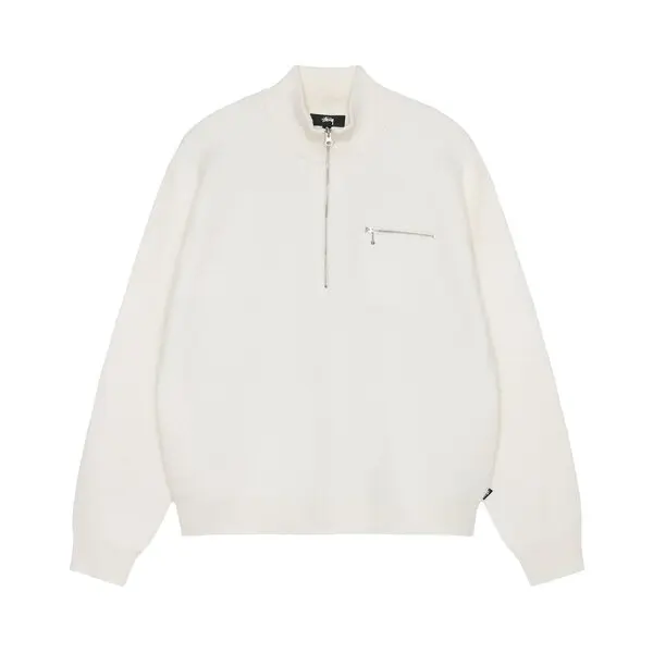 StÜssy Half Zip Mock Neck Sweater