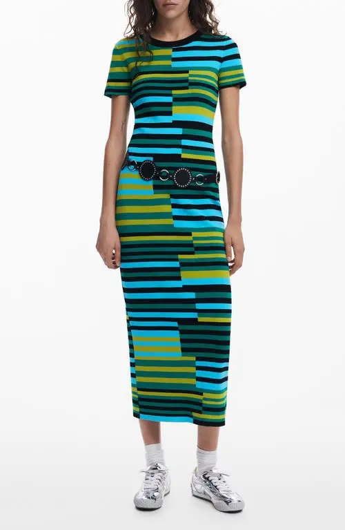 Desigual Disconnected Stripe Knit Dress