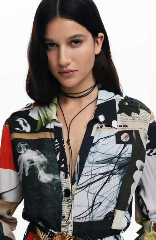 Desigual Belted Maxi Shirt Dress
