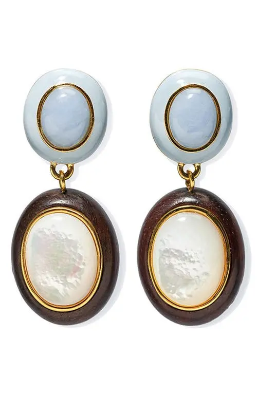 LIZZIE FORTUNATO Drop Earrings - Ivory Multi