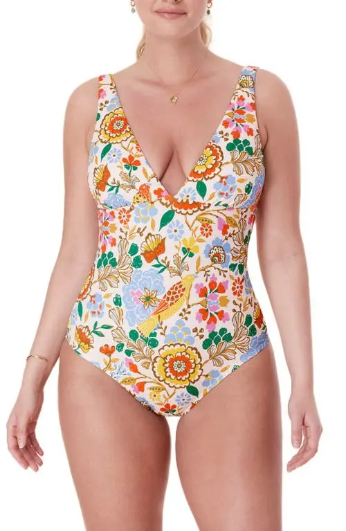 ANDIE The Augustine One-piece Swimsuit - Bird Floral