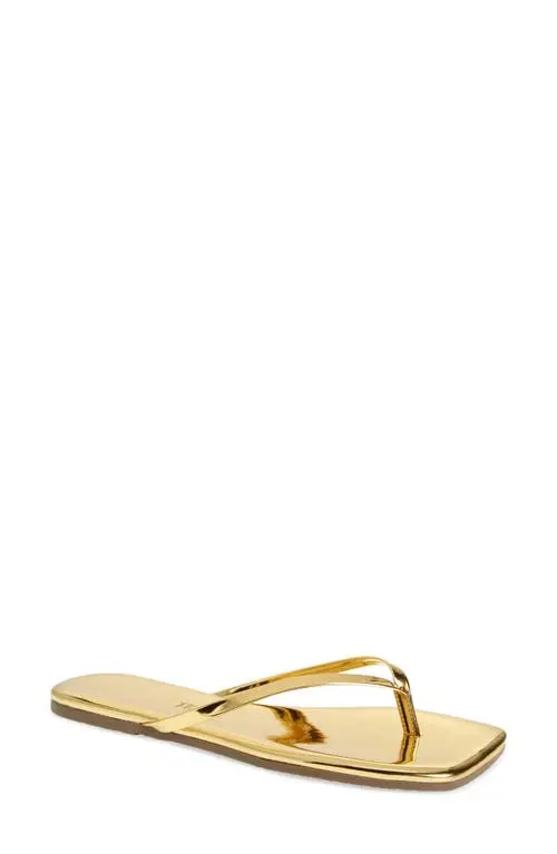 Tkees Lily Square Toe Flip Flop - Gold