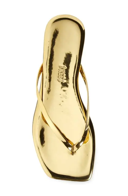Tkees Lily Square Toe Flip Flop - Gold
