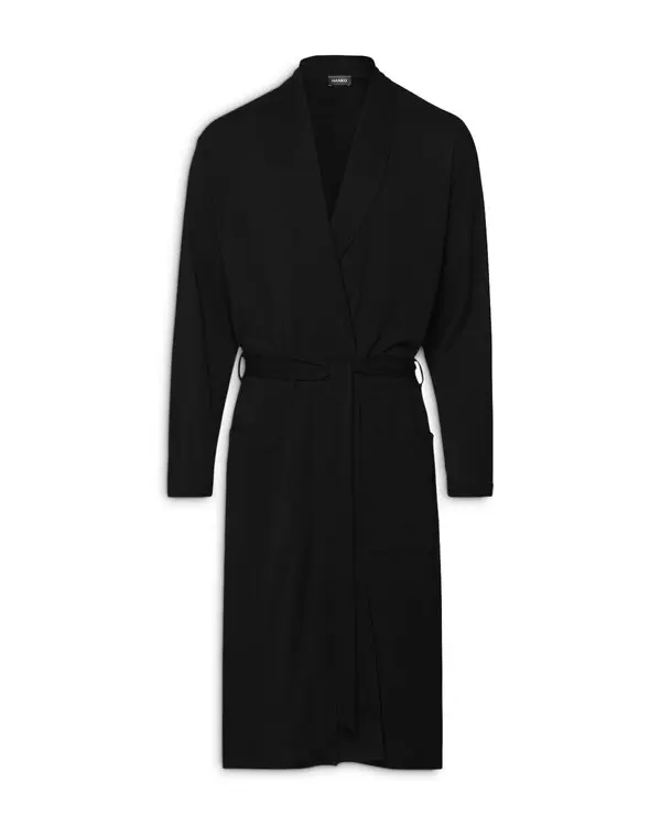 Hanro Night And Day Cotton Robe - Black