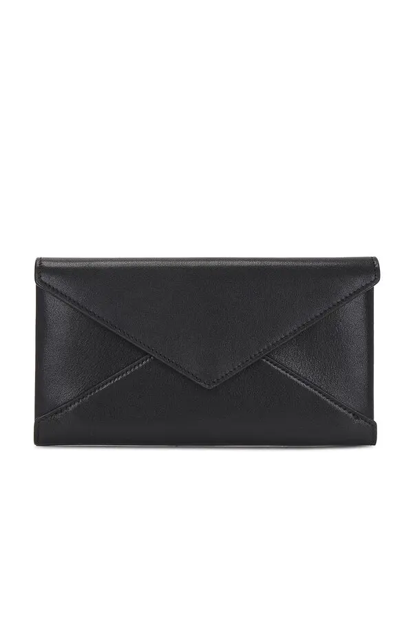 Saint Laurent Large Flap Wallet In Black - Nero