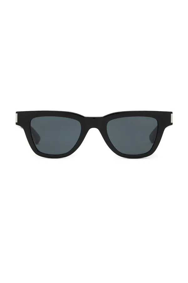 Saint Laurent Square Frame Sunglasses - Black  Crystal  & Black