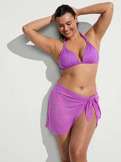 Victoria's Secret Sheer Crinkle Mini Sarong - Purple