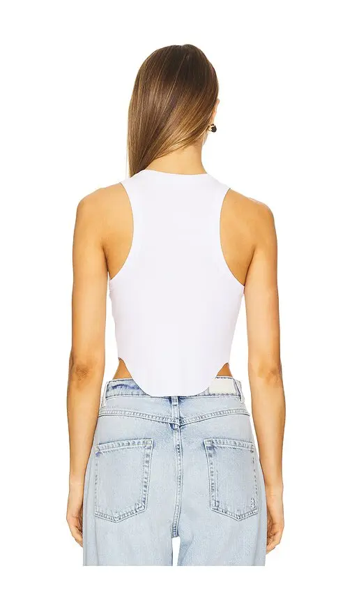 Good American Micro Rib Tank Top