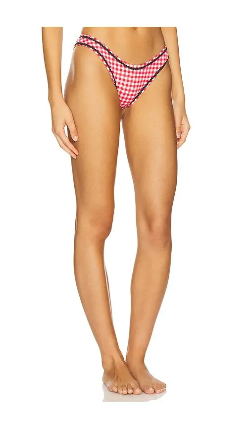 Frankies Bikinis Dove Bikini Bottom - Cherry Picnic
