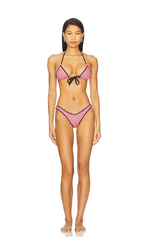 Frankies Bikinis Dove Bikini Bottom - Cherry Picnic