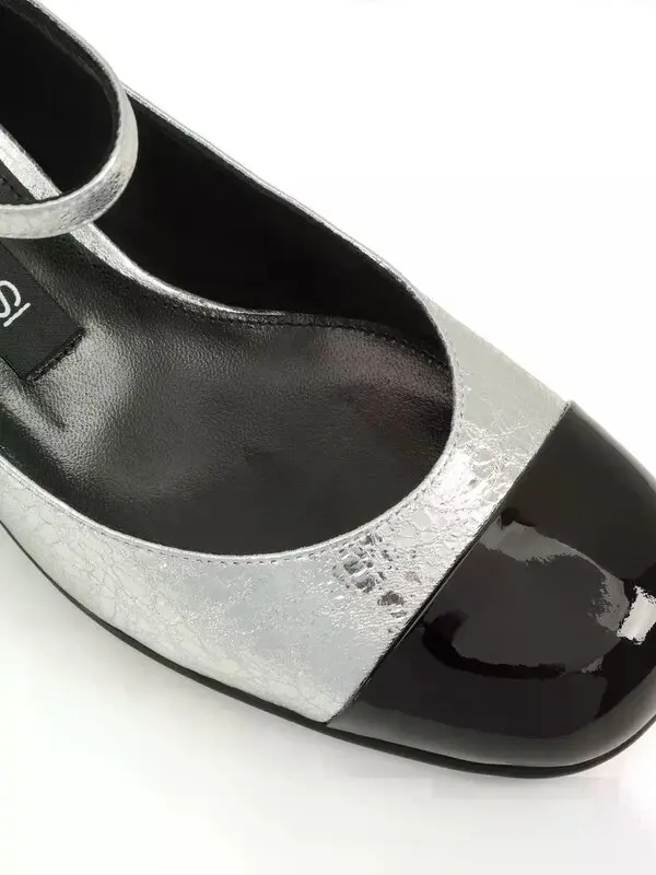 Sergio Rossi 45mm Mary Jane Pumps - Silver - 30% Off