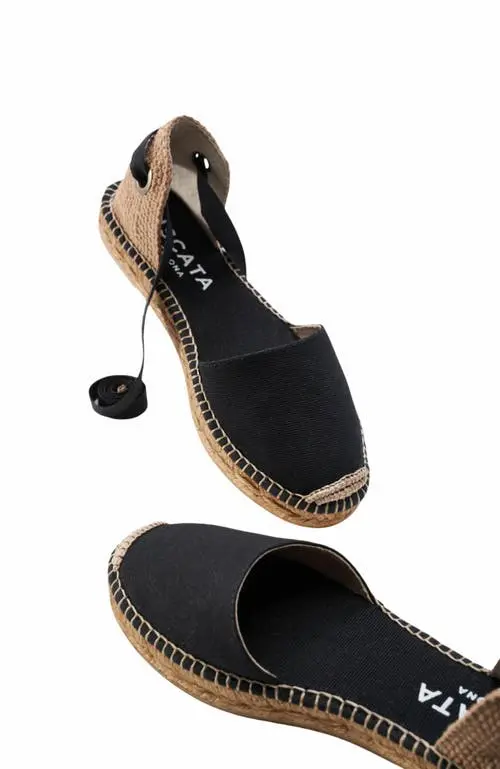 VISCATA Candell Canvas Espadrille Flats - Black