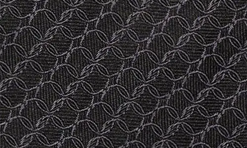 Eton Geometric Silk Neck Tie - Black