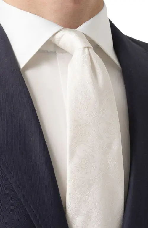 Eton Paisley Silk Neck Tie - Natural