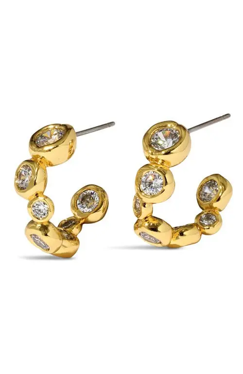 Alexis Bittar Asterale Small Hoop Earrings - Stones/ Yellow Gold