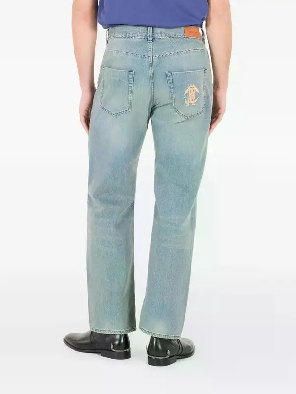 Roberto Cavalli Logo-embroidered Jeans