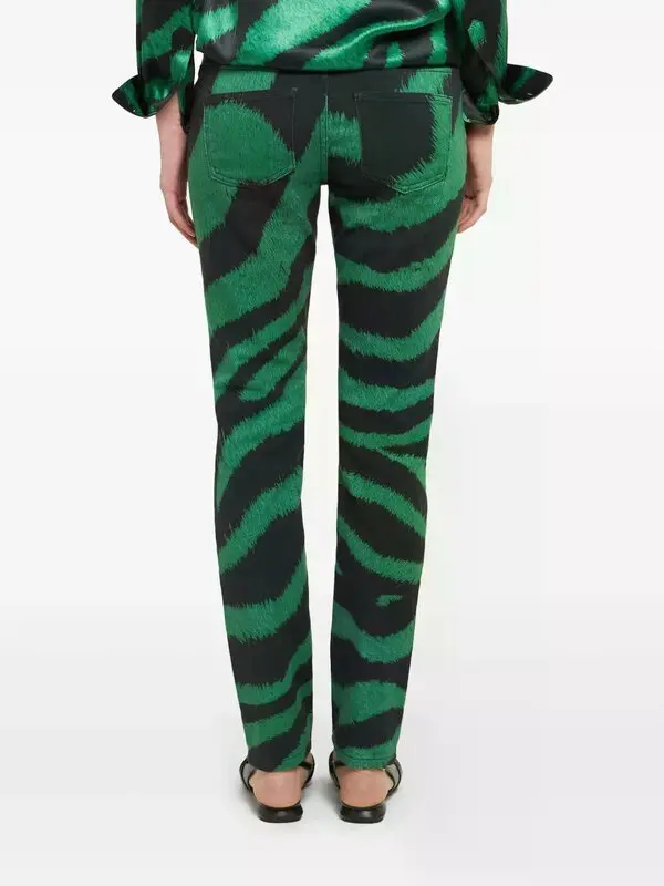 Roberto Cavalli Zebra-print Jeans