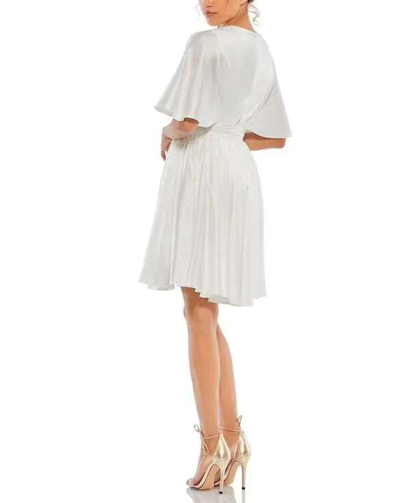 purple flowy mini dress Puff Sleeve Beige Floral Dress L main image 1