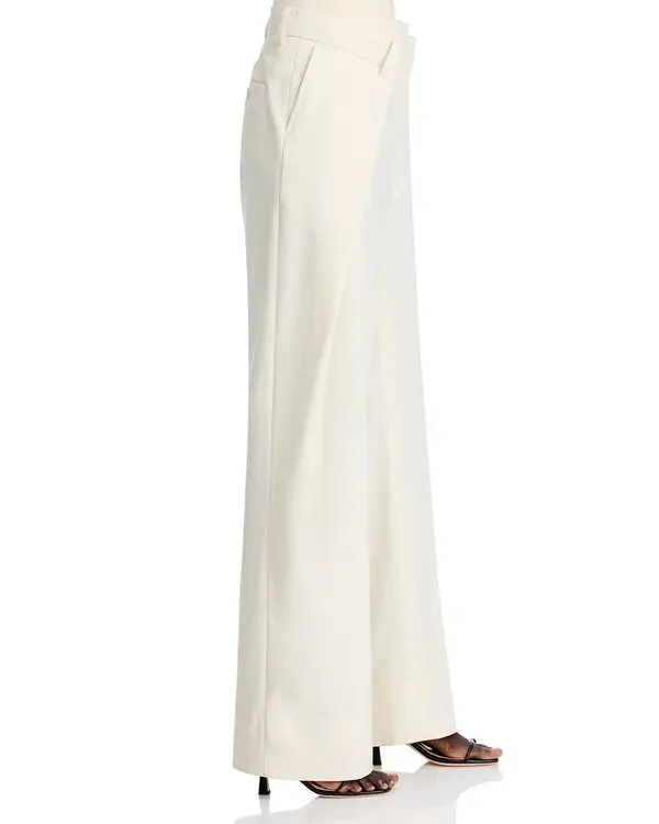 Rokh Pleated Wide-leg Pants - Cream