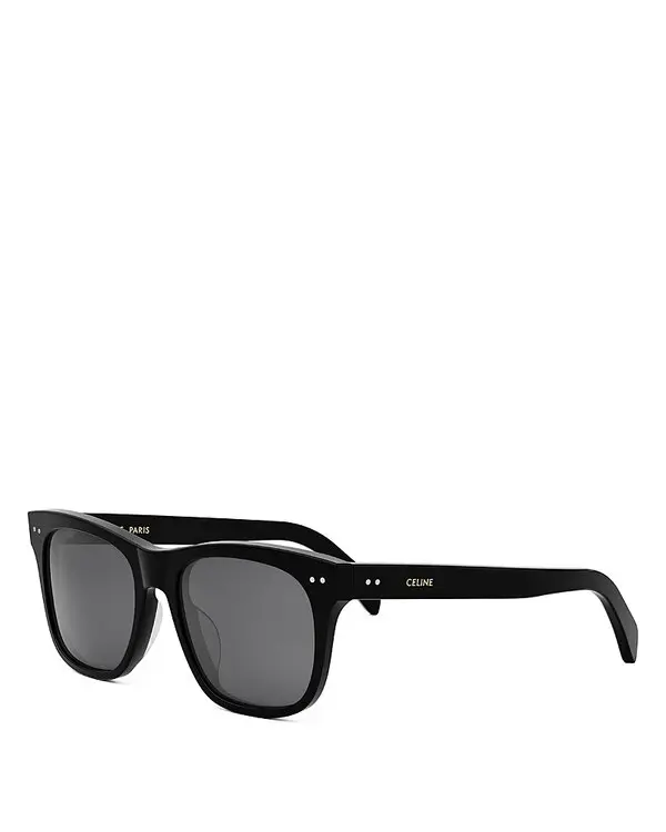 Celine Thin Square Sunglasses - Black/smoke