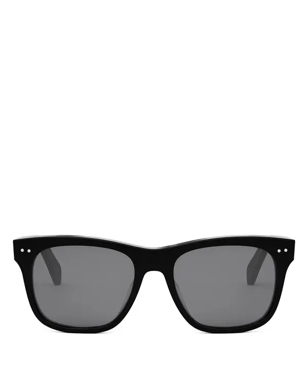 Celine Thin Square Sunglasses - Black/smoke