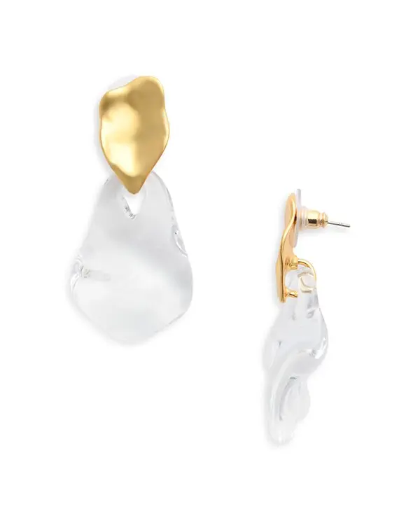 Alexis Bittar Liquid Lucite Wafer Earrings - Gold