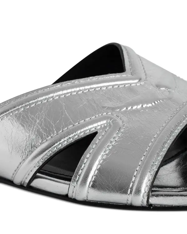 Zadig&Voltaire Azora Slide Sandals - Silver